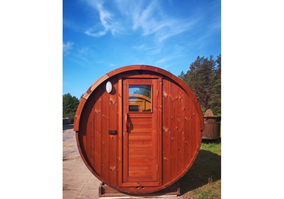 Sauna OKRĄGŁA 2,5x2,3m - domki-sodas.pl